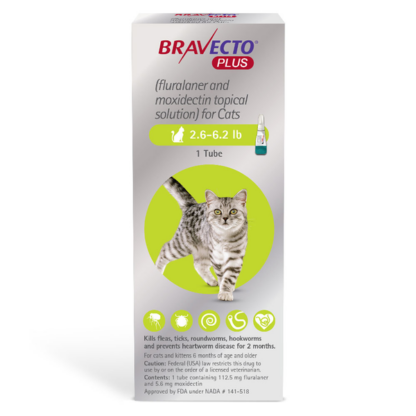 Bravecto® PLUS Topical Solution for Cats | Fleas, ticks, heartworms ...