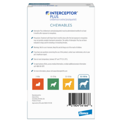 Interceptor® Plus Chewable Tablets for Dogs | Heartworms, adult ...