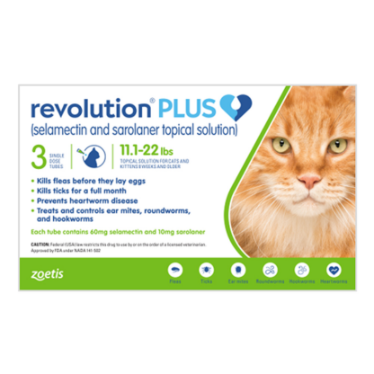 Revolution® Plus Topical Solution for Cats | Heartworms, fleas, ticks ...