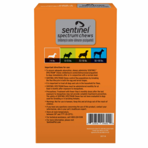 Sentinel® Spectrum® Chews | 6 in 1 Protection: Heartworms, fleas ...