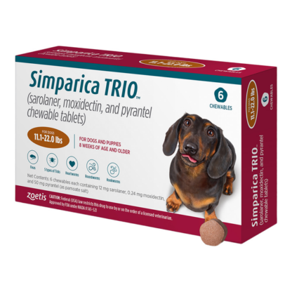 Simparica TRIO™ Chewable Tablets for Dogs | Superior 5 in 1 Protection: Heartworms, fleas, ticks ...