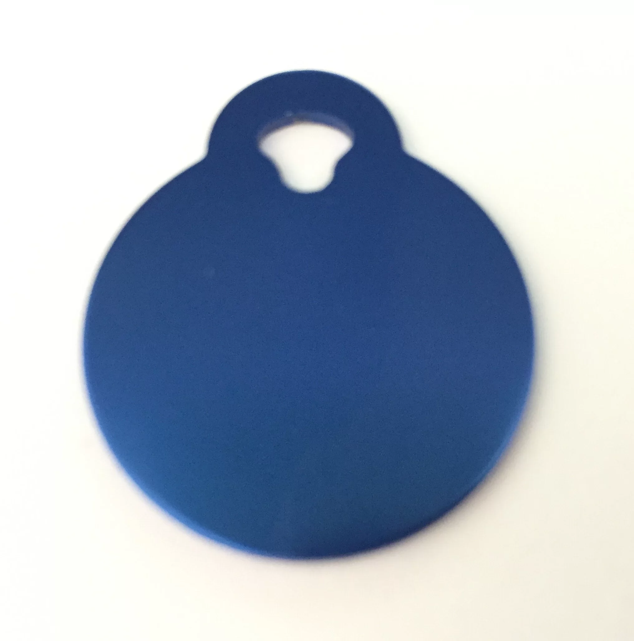 Engraved ID Tag - Small Blue Circle | Pet Name & Phone Number - TCAP