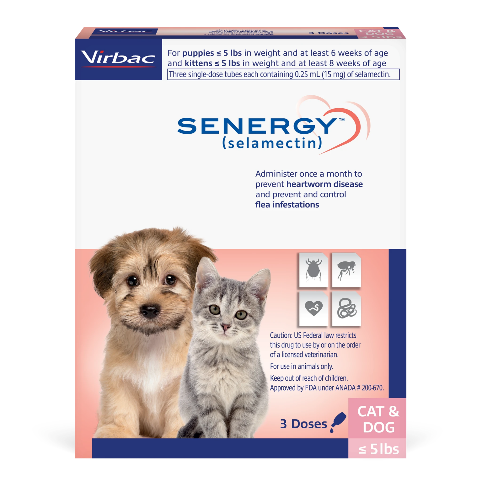 Senergy Topical Solution for Puppies & Kittens | 5-in-1 Topical ...